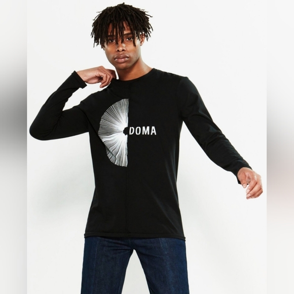 Damir Doma | Shirts | Damir Doma Tavi Di Black Logo Long Sleeve Tshirt ...